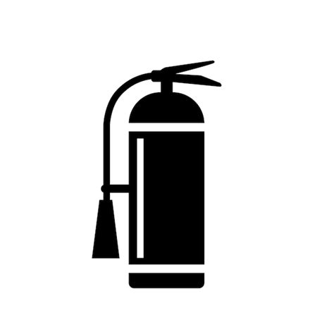 Logo De Licône Dextincteur Isolé Sur Fond Blanc Vecteur Premium