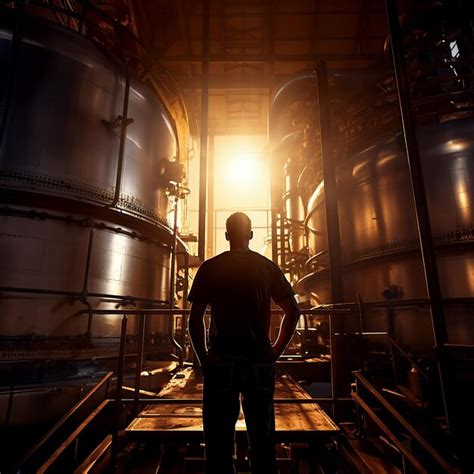 Premium Photo Boilermaker Overlooking Factory Floor