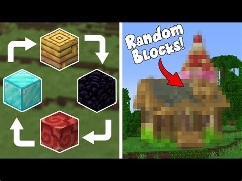 Using A BLOCK RANDOMIZER To Build A House In Minecraft YouTube