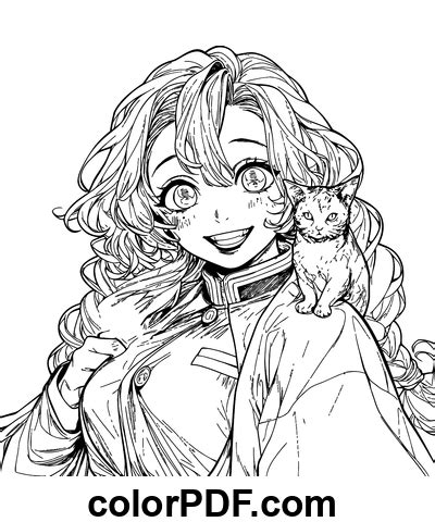 Mod Le Mitsuri Kanroji Coloriages Et Livres En Pdf