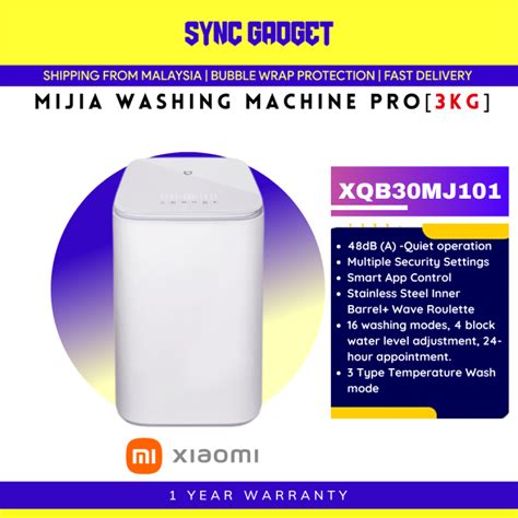 Xiaomi Mijia Washing Machine Pro [3kg] [ Mini Automatic Wave Wheel
