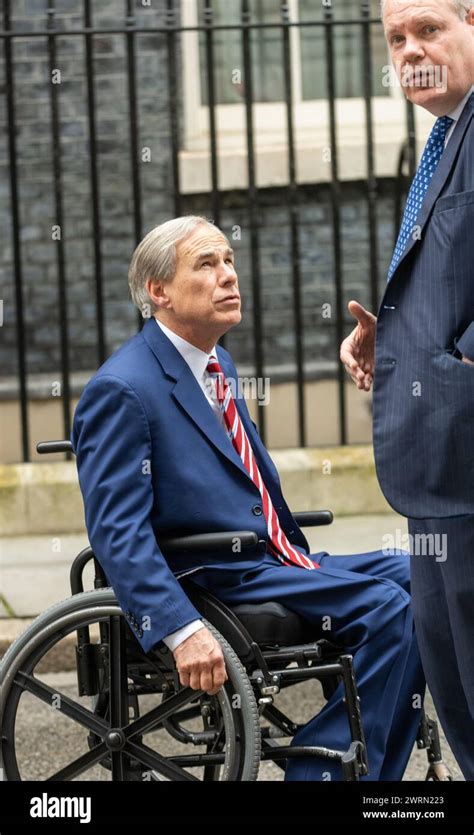 London Uk 13th Mar 2024 Texas Governor Greg Abbott Leaves A Meeting At