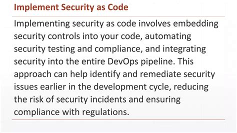 10 Best Practices For Implementing Devops Security Ppt