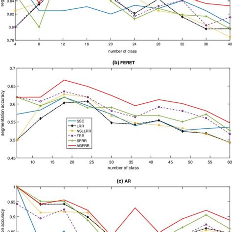 The Segmentation Accuracies Obtained By The Evaluated Algorithms Versus