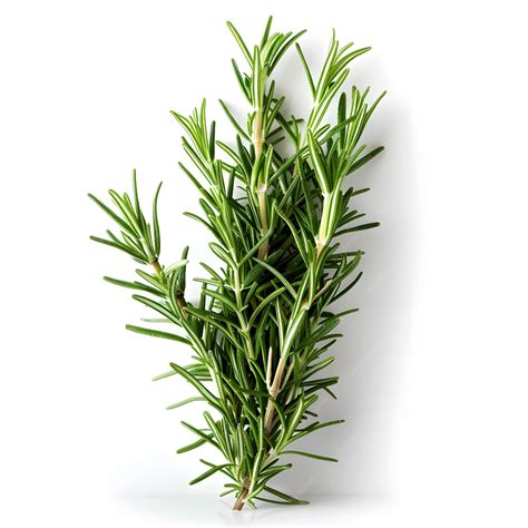 Fresh Rosemary Sprig On White Background Premium Ai Generated Image