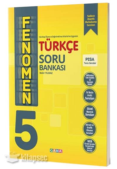 5 Sınıf FENOMEN Türkçe Soru Bankası Gama Yayınları 9786057790231