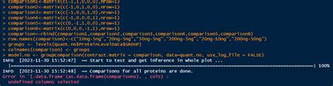 Diann Msstats Groupcomparison Issue Undefined Columns Selected