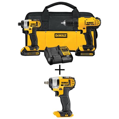 Dewalt 20 Volt Max Lithium Ion Cordless Drill Driver And Impact Wrench