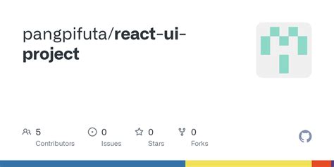 GitHub Pangpifuta React Ui Project