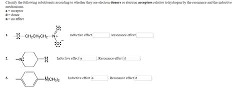 Answered Classify The Following Substituents According To Whether They