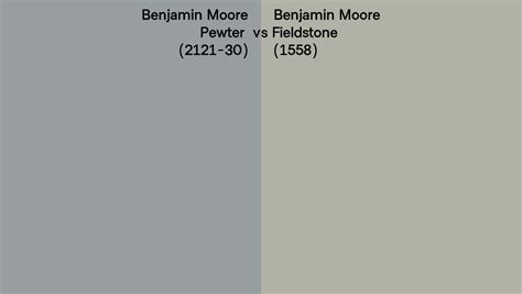 Benjamin Moore Pewter Vs Fieldstone Side By Side Comparison