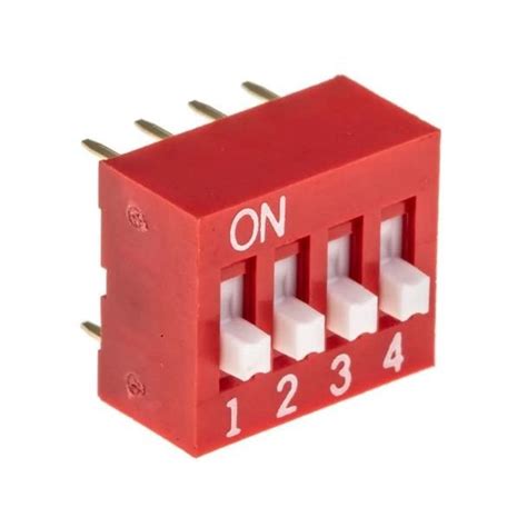 4way Dip Switch Spst 254mm Pitch Flux Electronix 4way Dip Switch Spst 254mm Pitch Flux Electronix