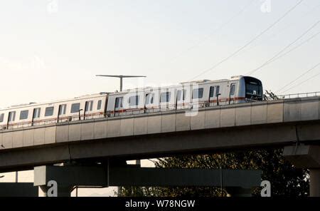 A Metro Train Runs On The Yanfang Line The China S First Fully