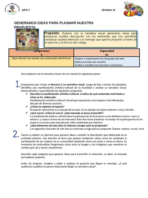 Semana 16 Arte Y Cultura Pdf Narrativa