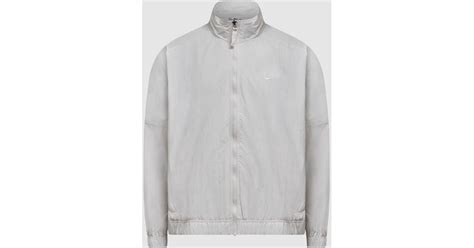 Nike Solo Swoosh Woven Track Jacket In Gray For Men Lyst