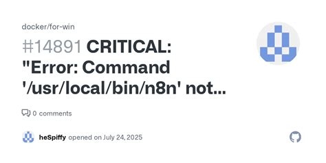 Critical Error Command Usrlocalbinn8n Not Found When Running