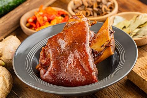 Premium Photo Chinese Food Braised Pork Knuckle