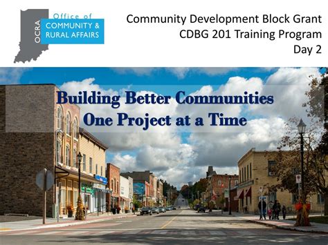 Ppt Cdbg Training Building Better Communities Powerpoint