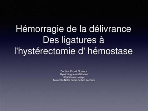 Hémorragie de la délivrance Florence Eboué by Médecins Sans