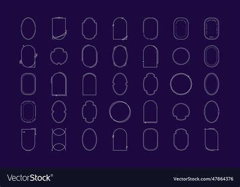 Set Of Retro Geometric Figures Royalty Free Vector Image