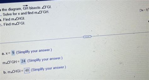 Answered The Diagram Gh Bisects Zfgi Solve For X And Find Mzfgh 5