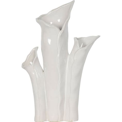 Ceramic Lily Vase White Ceramic Lily Vase Decorative Lily Vase