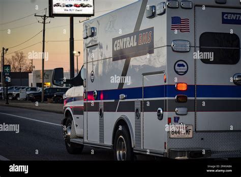 Ford E Series Ambulance Central Ems Fayetteville Arkansas Stock