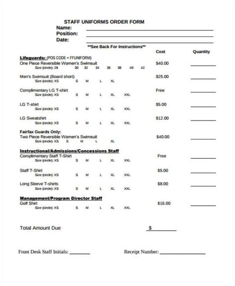 Editable Uniform Received Form Template Pdf Minasinternational