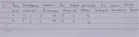 Buat Konfigurasi Eektron Dan Nomor Atomnya StudyX