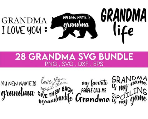 Grandma Svg Bundle Blessed Grandma Svg Grandma Heart Svg Etsy