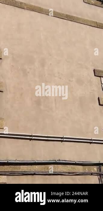 Old Dark Historical Houses On The Island Of Sicily Shot From A Passing Tourist Bus Interesting