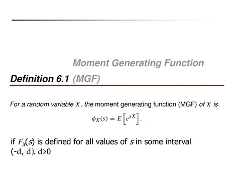 Ppt Lecture 14 Sums Of Random Variables And Mgfs Powerpoint