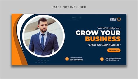 디지털 비즈니스 마케팅 프로모션 소셜 미디어 표지 또는 Facebook 표지 템플릿 프리미엄 벡터