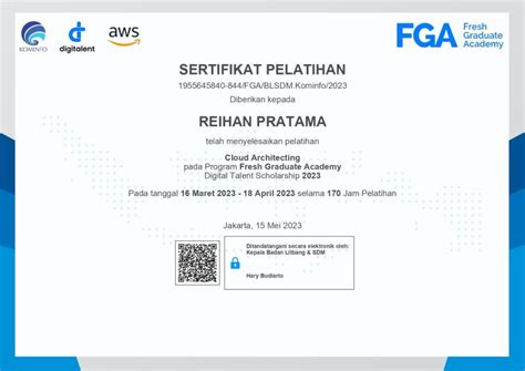 Reihan Pratama On Linkedin Cloudarchitect Aws Dts22 Kominfo Digitaltalent Futuretalent