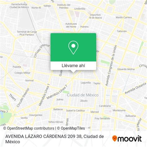 ¿cómo Llegar A Avenida LÁzaro CÁrdenas 209 38 En Azcapotzalco En