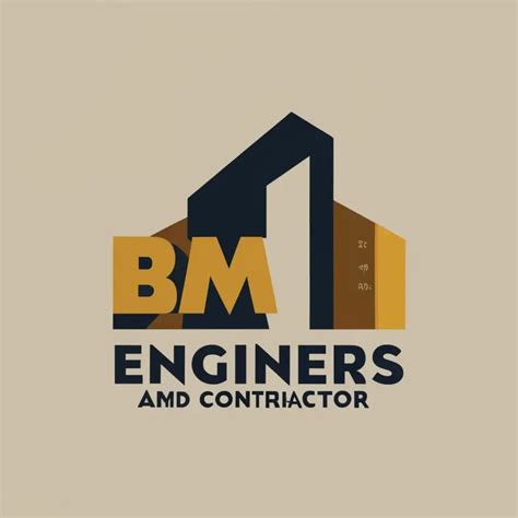 Logo Design For Bm Engineers And Contractor Aesthetic Building In