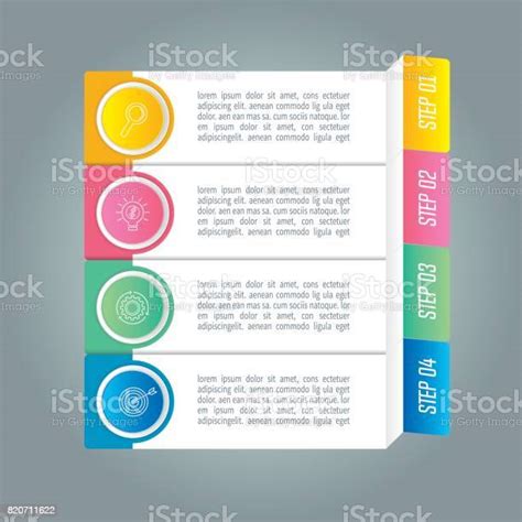 4 옵션 부품 또는 프로세스와 Infographic 위한 창조적인 개념 타임 라인 Infographic 비즈니스 디자인과 마케팅