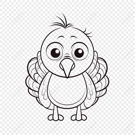 만화 칠면조 색칠 페이지 인쇄 가능한 색칠 개요 스케치 드로잉 벡터머리선 그리기 Png 일러스트 무료 다운로드 Lovepik