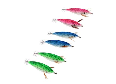 6 Peças De Isca De Pesca Luminosa Isca De Imitação De Camarão Lula Jig