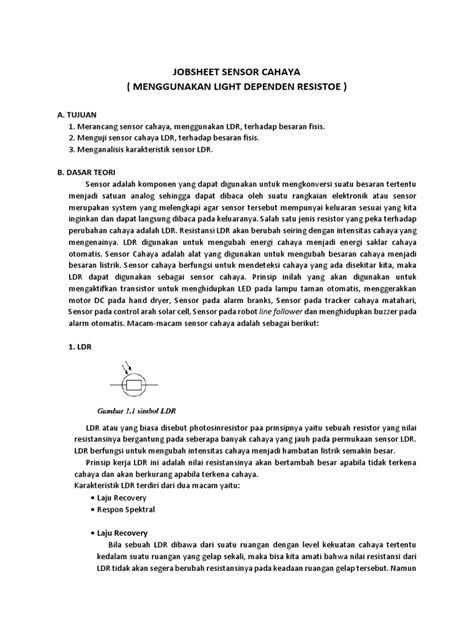 Format Jobsheet Sensor Cahaya Baru Pdf