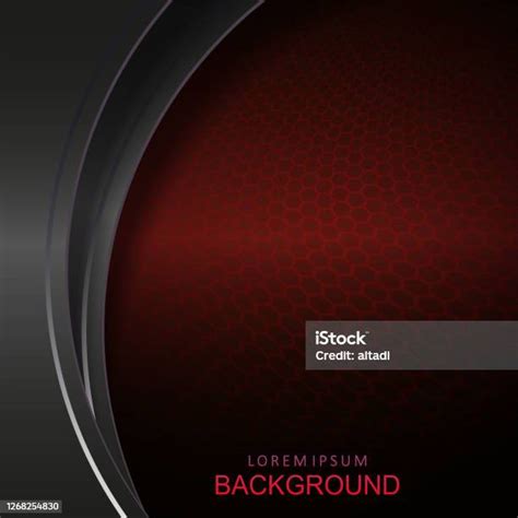추상적인 어두운 빨간색 메쉬 배경 빛 테두리가있는 곡선 커튼 0명에 대한 스톡 벡터 아트 및 기타 이미지 0명 1위