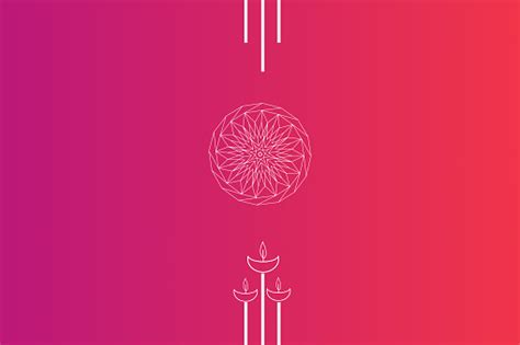 디 왈 리 축 하 벡터 일러스트 레이 션 디자인 카드 템플릿입니다 힌두교 빛의 축제 나 디파발리 휴가 개념 디 왈 리 오일 램프 또는 Diya 초 롱 기하학적 전통 패턴