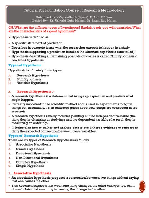 Tutorials For Foundation Course Research Methodology Pdf