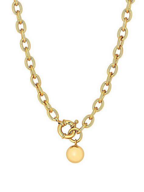 Jon Richard Gold Plated Polished Ball Necklace Very