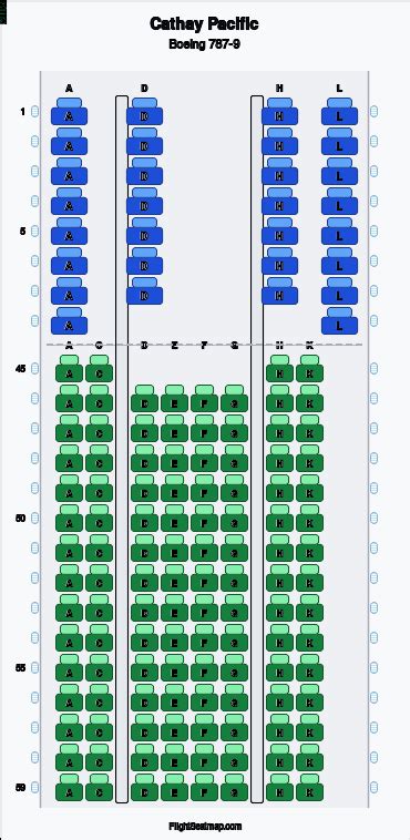 Cathay Pacific Boeing 787 9 Seat Map And Seating Chart Flight Seatmap