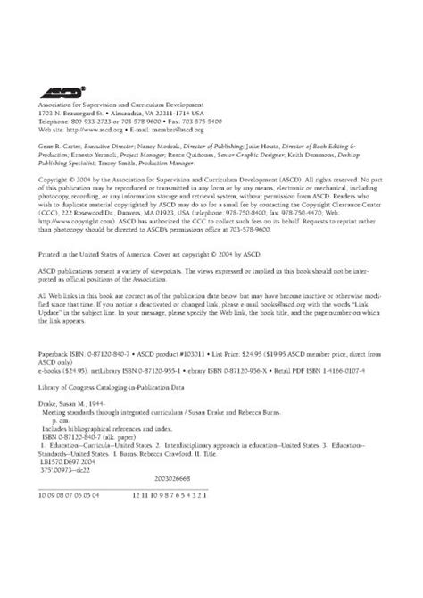 Integrated Curriculum Pdf 114400 Meeting Standards Through Integrated