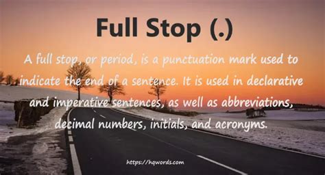 Full Stop When To Use A Full Stop Period With Easy Examples