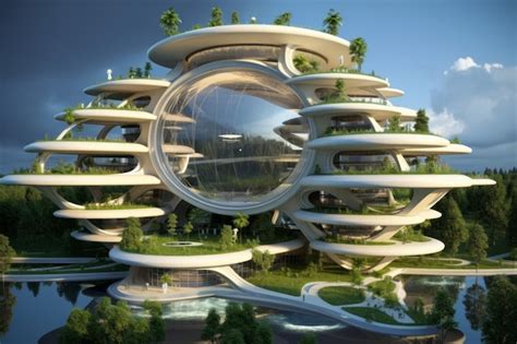 Premium Ai Image Sustainable Architecture And Building Designs