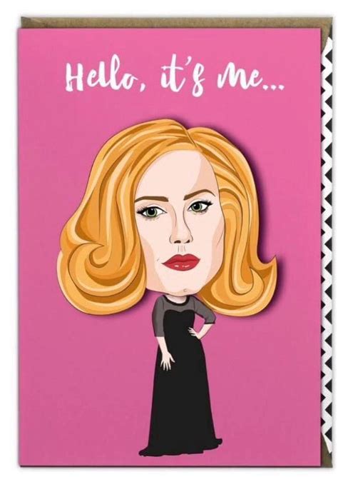Adele Greeting Card With Iconic Hello Line