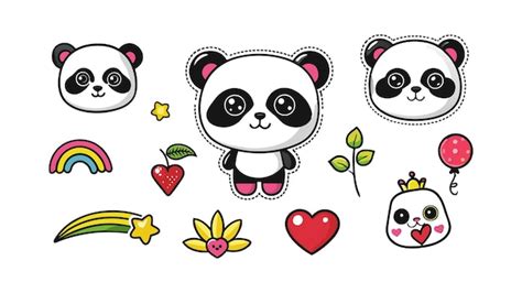 Premium Vector Vector Collection Of Cute Patch Stickers